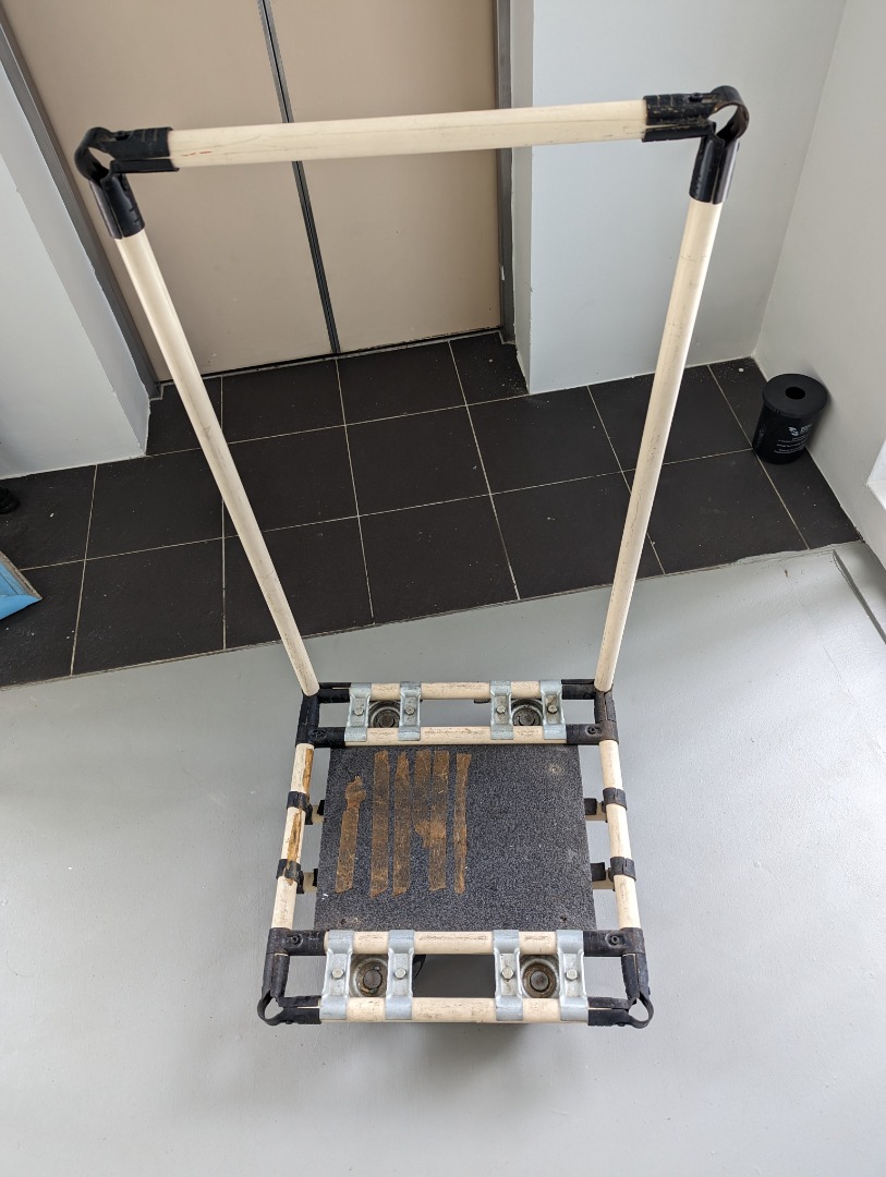 Modular Tubular Trolley with large rubber castor ( all wheels with ...