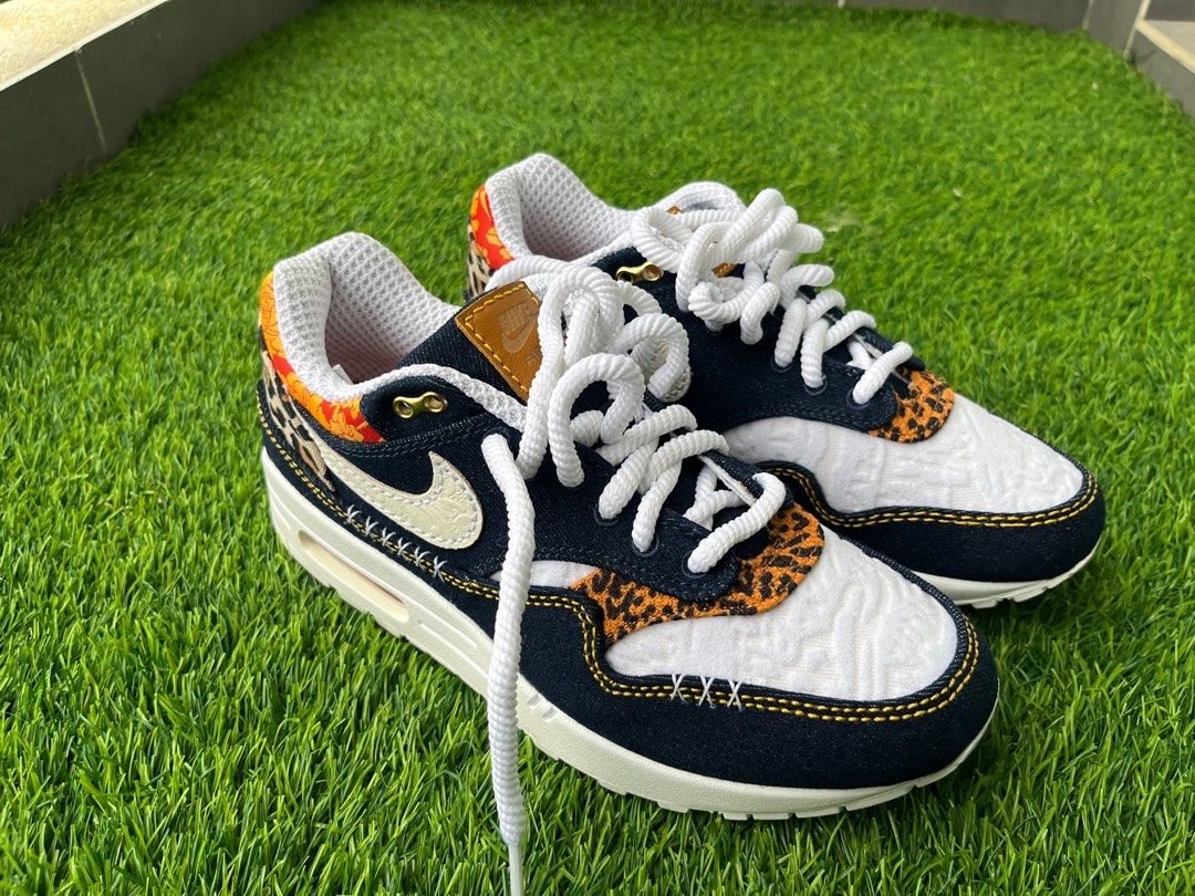 Nike Air Max 1 Denim Leopard, Men's Fashion, Footwear, Sneakers on ...