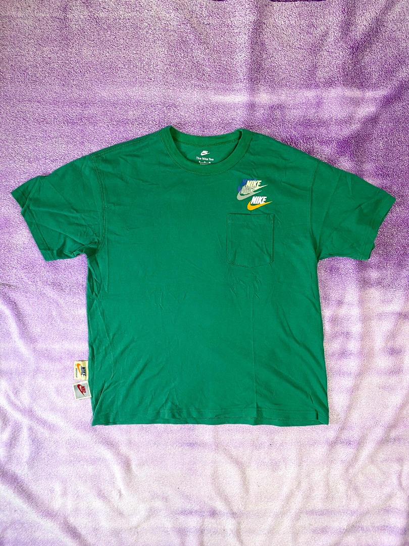 NIKE SIDE POCKET MULTI SWOOSH AND TAGS GREEN, Men's Fashion, Tops ...