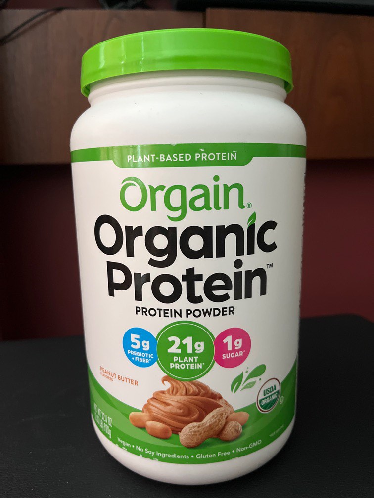 Orgain Organic Protein Powder (Peanut Butter Flavor), Health ...