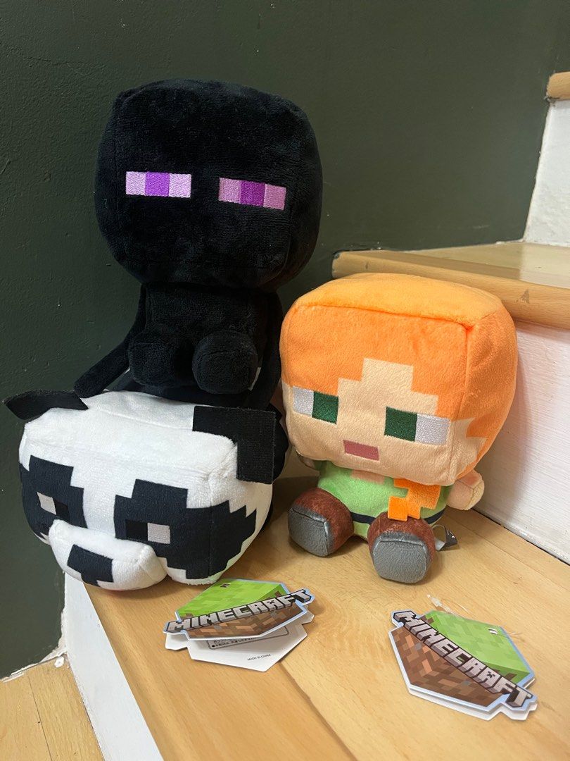 Original 15cm Minecraft Alex / Panda / enderman plush, Hobbies & Toys ...