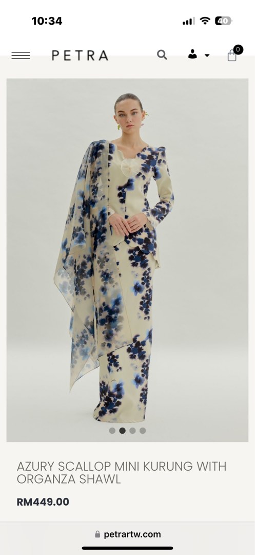 Petra New 2025 AZURY SCALLOP, Women's Fashion, Muslimah Fashion, Baju Kurung & sets on Carousell