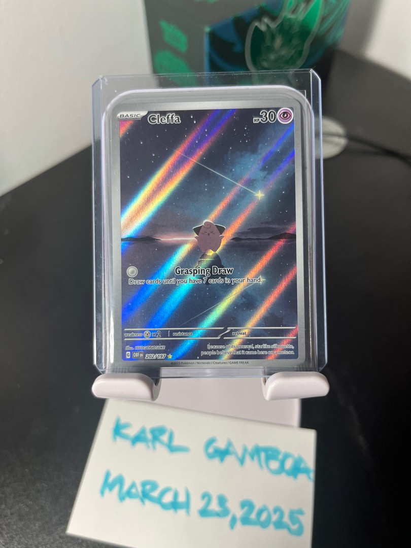 Pokemon TCG Cleffa 202/197 Obsidian Flames Illustration Rare NM/Mint, Hobbies & Toys, Toys ...