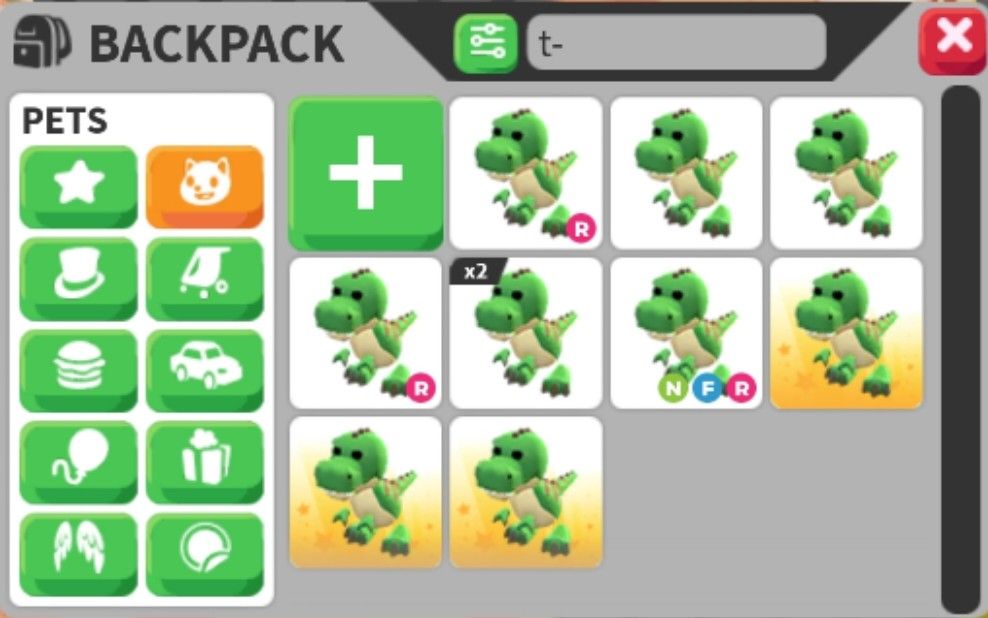 [prices in desc] Roblox Adopt Me R/No Pot T-Rex, Video Gaming, Video ...