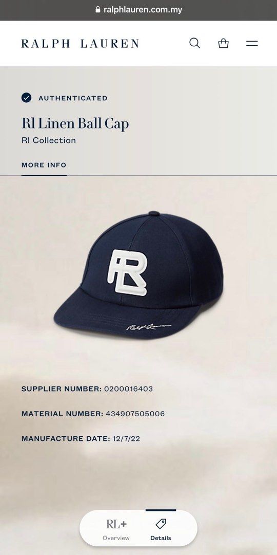 Ralph Lauren Purple Label Cap, Men's Fashion, Watches & Accessories ...