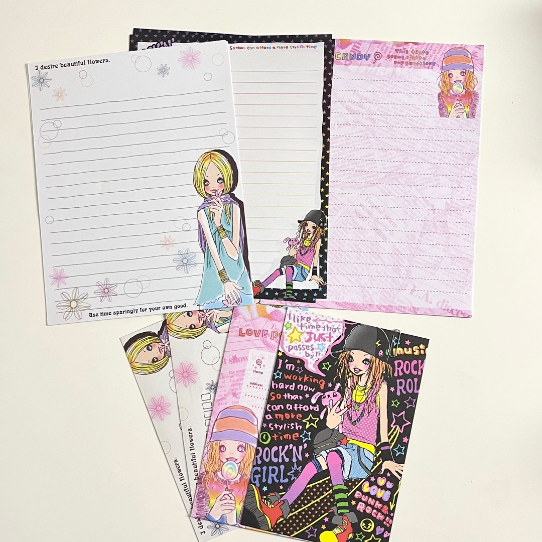 rare love pop girl letter set (t. stationery anik anik trinkets y2k ...