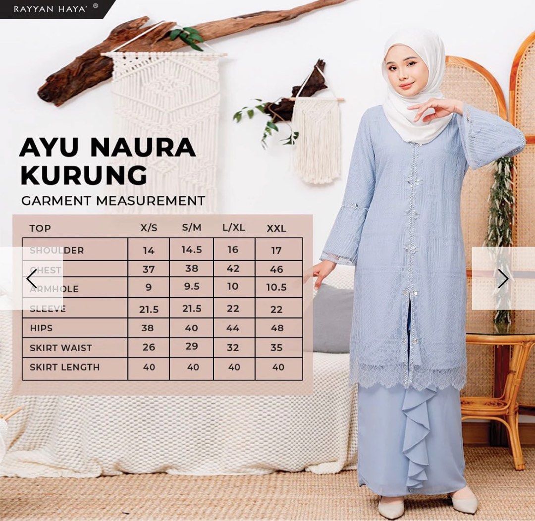 Rayyan Haya Ayu Naura Kurung, Women's Fashion, Muslimah Fashion, Baju Kurung & sets on Carousell