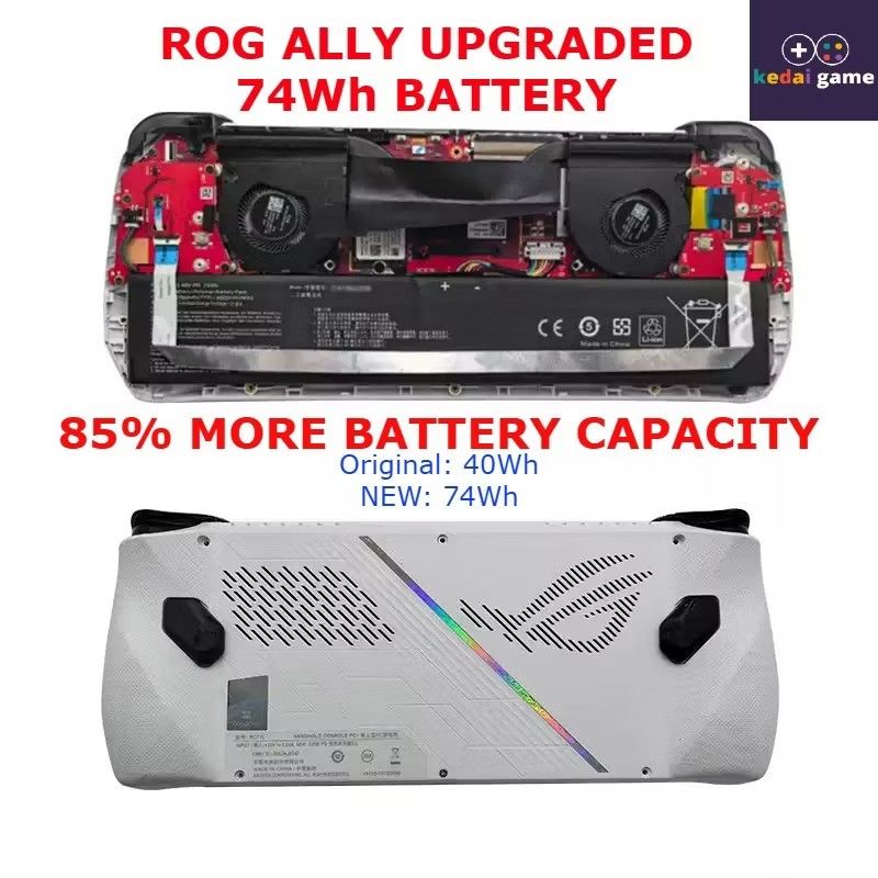 ROG Ally Upgraded 74Wh Battery 85% Longer Capacity OEM Battery Z1 ...
