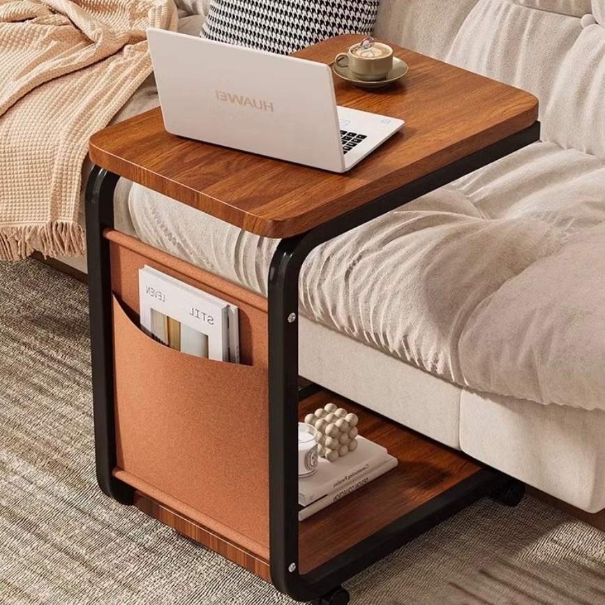 Rolling Sofa Side Table | Multi-Purpose Couch Armrest Table | Living ...