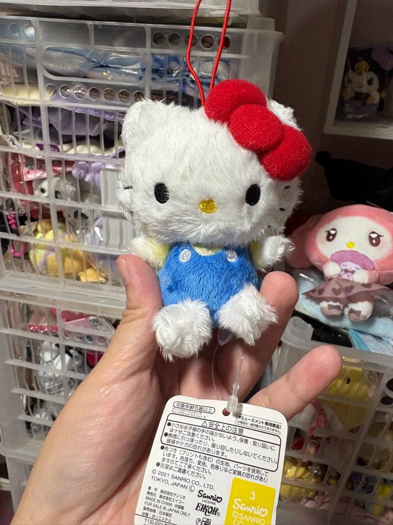 Sanrio; Hello Kitty Furry Plush charm, Hobbies & Toys, Toys & Games on ...
