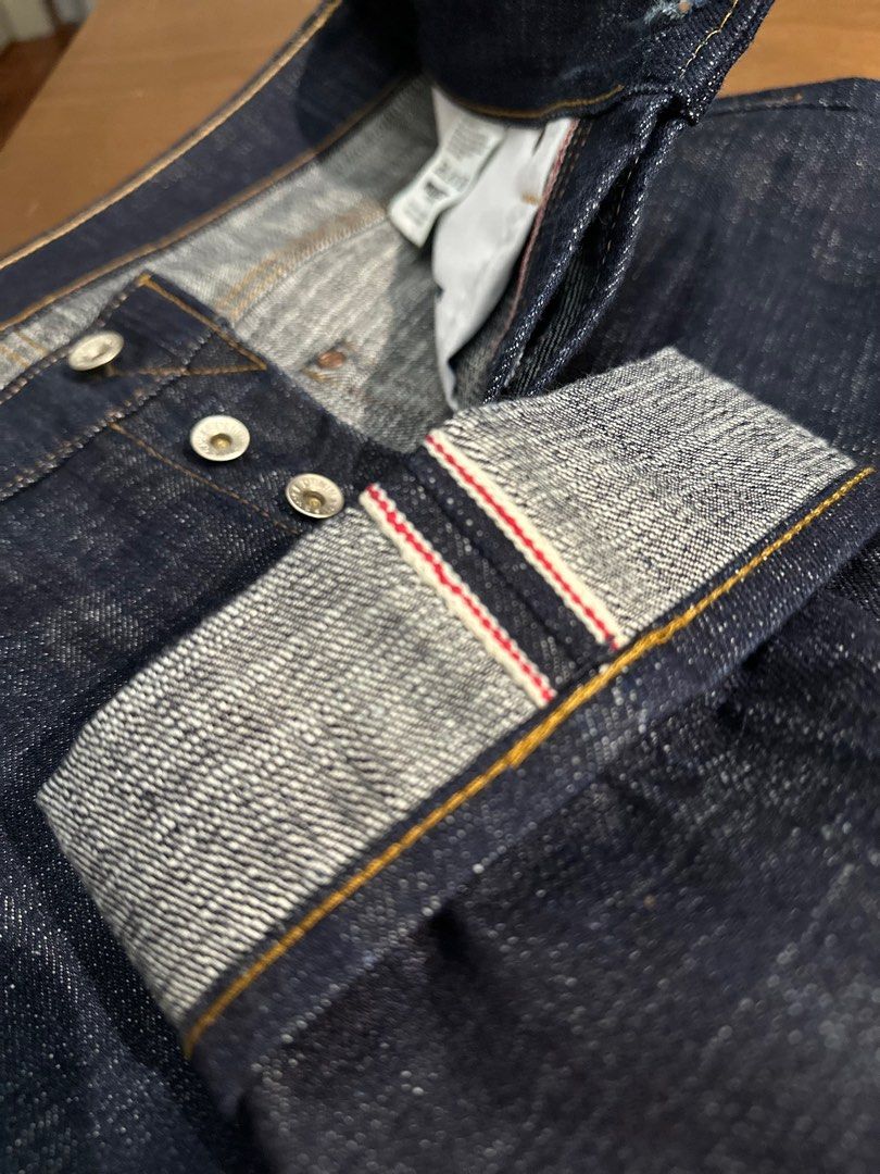 Selvedge 16 OZ Kepala kain Slubby Mischief Samurai Flathead Stevenson Kojima Iron Heart, Men's ...