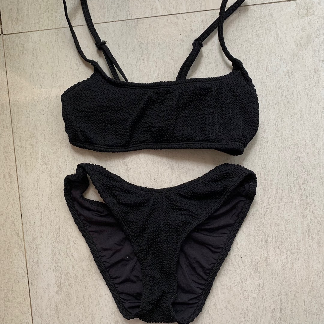 Sewlocal Black Bikini Swimsuit, Women's Fashion, Swimwear, Bikinis ...