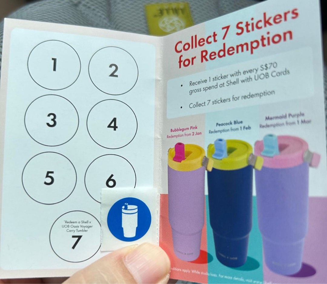 Shell UOB Oasis Sticker, Furniture & Home Living, Kitchenware ...