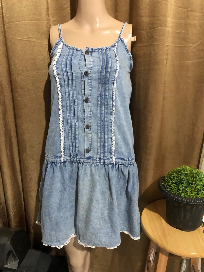 Soft Denim Sun Dress Small, Women's Fashion, Dresses & Sets, Dresses on ...
