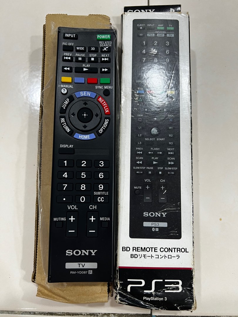 Sony BD remote controls for PlayStation, TV & Home Appliances, TV ...