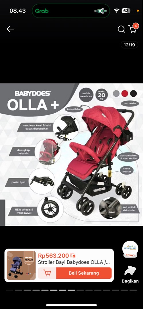 STROLLER BABY DOES OLLA, Bayi & Anak, Kereta, Kursi Goyang & Gendongan ...