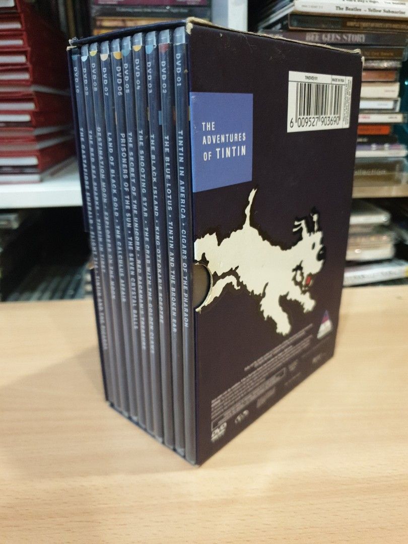 The Adventures of Tintin 10 DVD Box Set, Hobbies & Toys, Music & Media ...