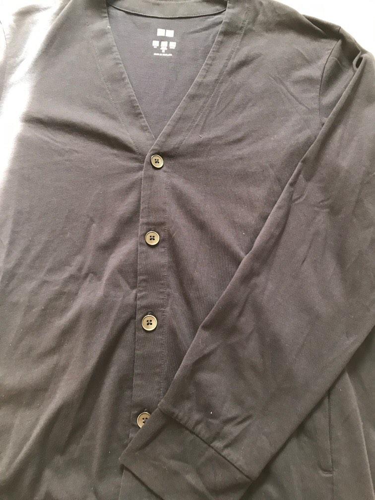UNIQLO Navy Blue cotton top, Women's Fashion, Coats, Jackets and ...