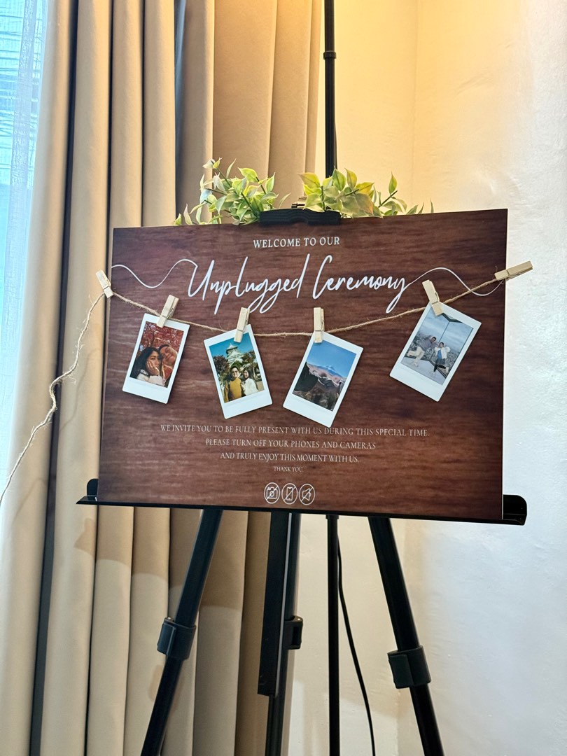 Unplugged Ceremony Wedding Signage, Hobbies & Toys, Stationary & Craft ...