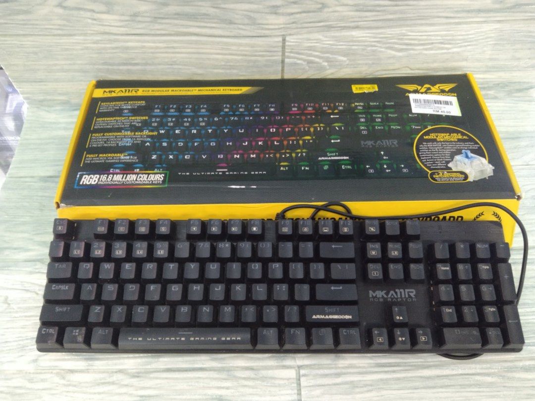 Used Keyboard (gaming) Brand: Armageddon Model:MKA11R Gaming keyboard ...