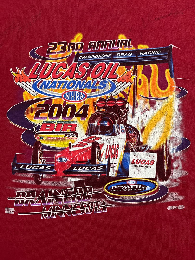 Vintage 2004 NHRA x Lucas Oil Nationals Tee, Men's Fashion, Tops & Sets ...