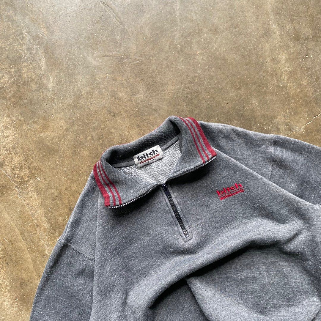 VINTAGE BITCH SKATE HALZIPPER, Men's Fashion, Tops & Sets, Hoodies on ...