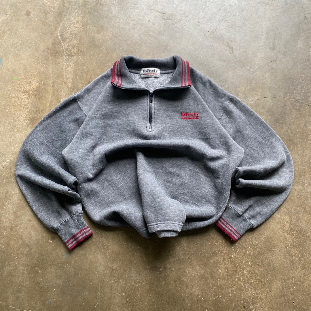 VINTAGE BITCH SKATE HALZIPPER, Men's Fashion, Tops & Sets, Hoodies on ...