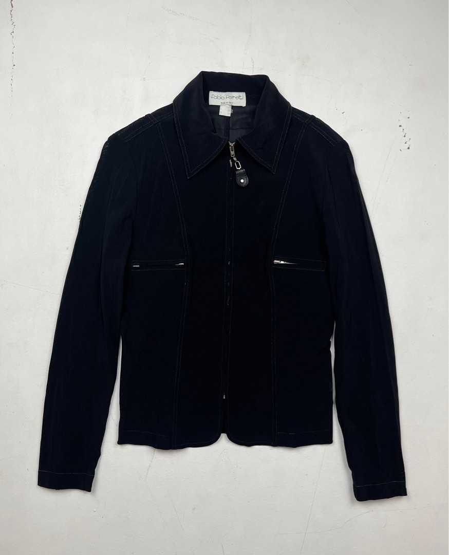 Vintage Fabio Ferretti Mesh Biker Jacket, Women's Fashion, Coats ...