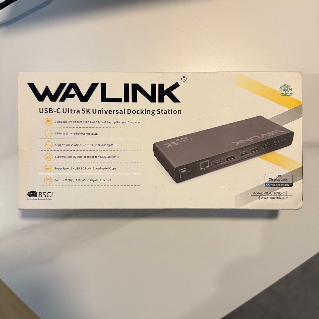 Wavlink WL-UG69DK1 USB-C Dual 4K Docking Station, Computers & Tech ...