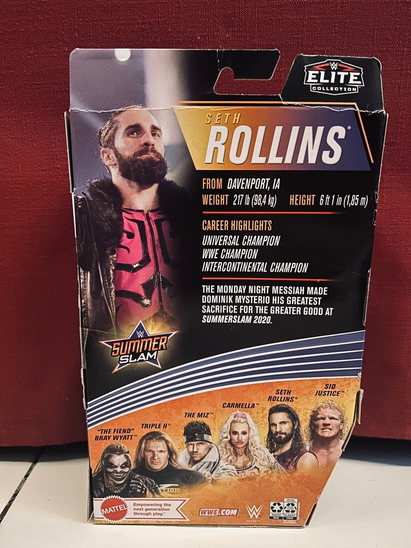WWE ELITE COLLECTION SUMMER SLAM SETH ROLLINS ACTION FIGURE Series 86 ...