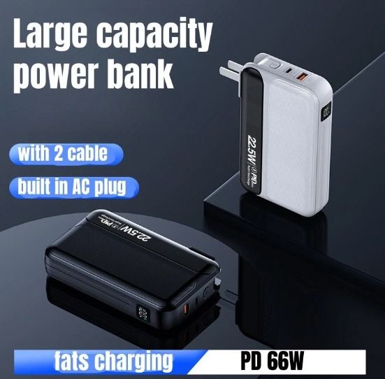 3 in 1 20000mah Powerbank fast charging PD 66W mini powerbank with 2 ...