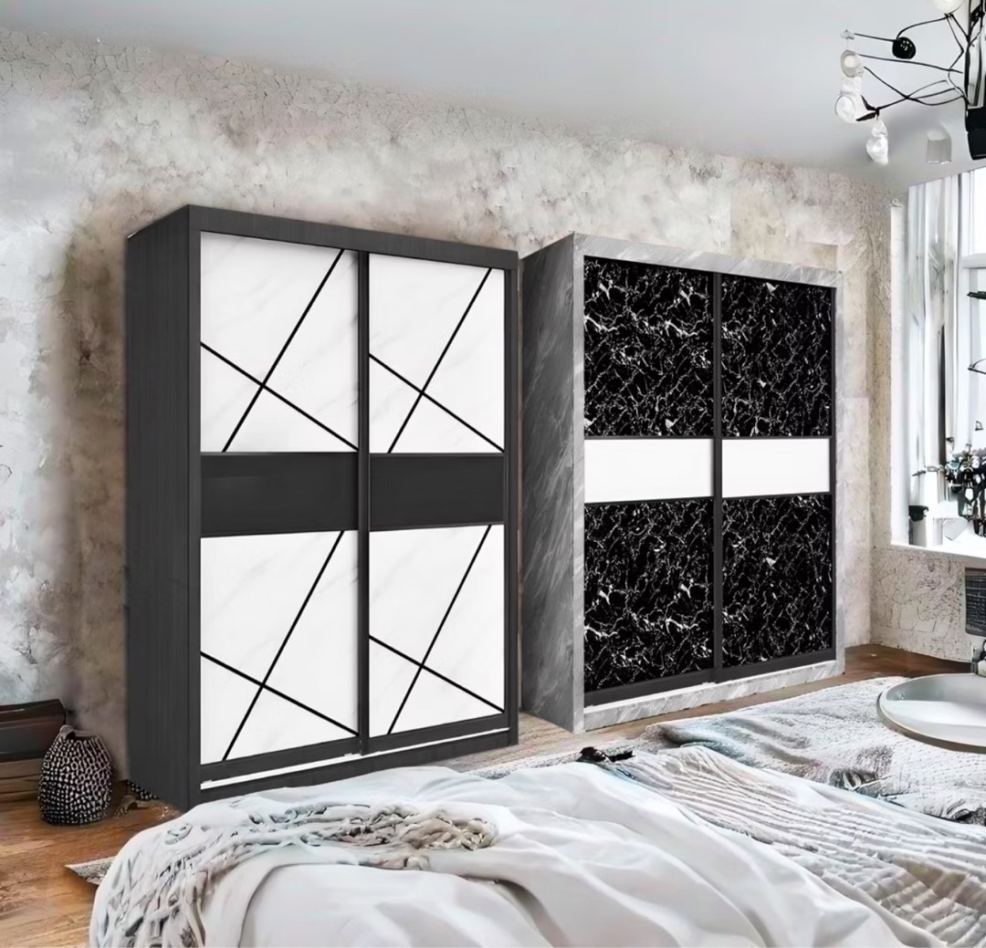 5 ft Sliding door wardrobe, Furniture & Home Living, Furniture, Shelves ...