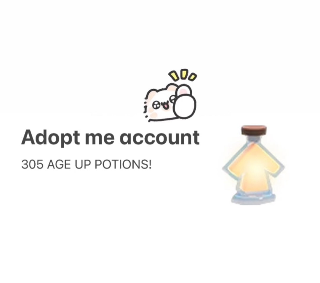 adopt me age up potions account 305 age up potions NO BUCKS ~, Video ...