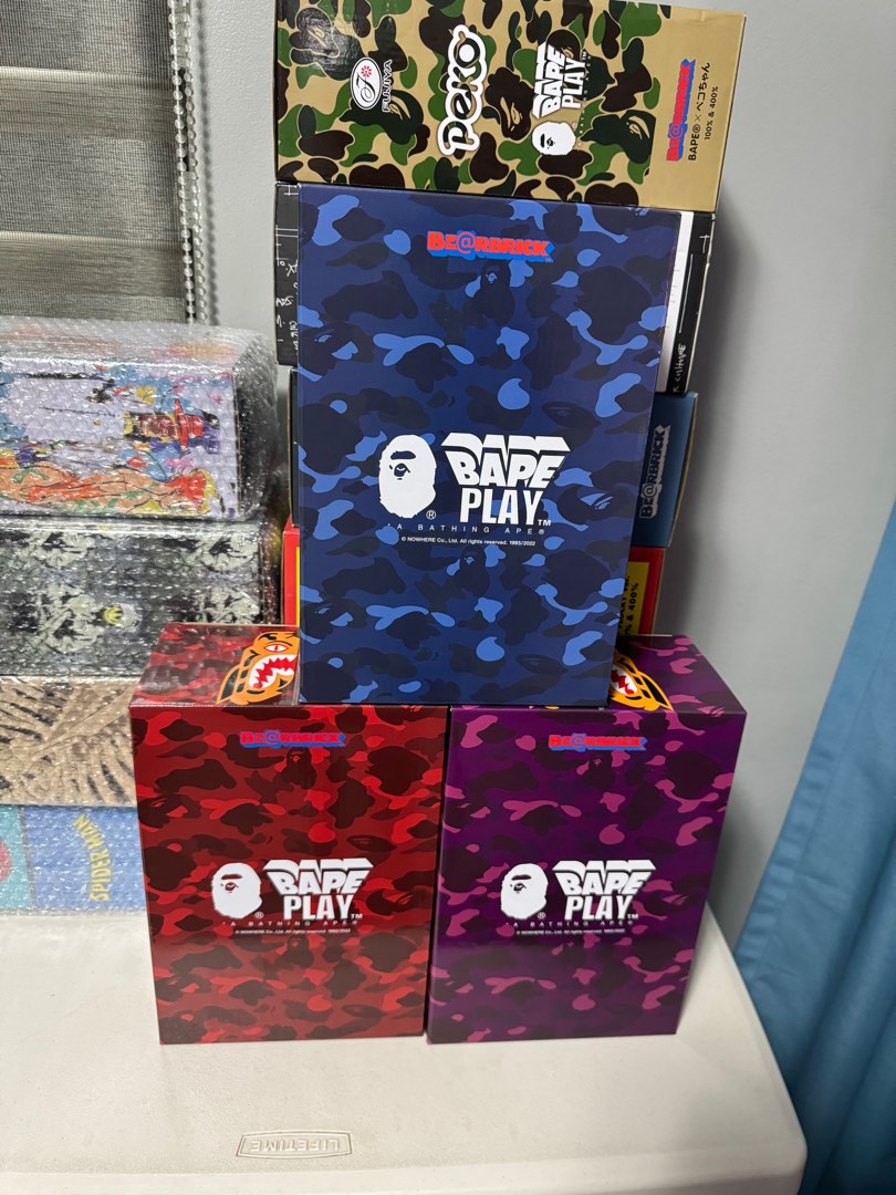 Bape Camo Tiger Bearbrick 400% + 100% (Complete Set), Hobbies & Toys, Toys & Games on Carousell
