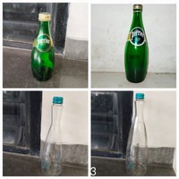 BOTOL KACA - BOTOL KACA KOSONG MINUMAN AIR AQUA PERRIED UNTUK DISPLAY ...
