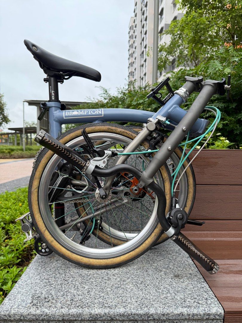 Brompton Titanium Cloud Blue M2L-X Rare Superlight fully upgraded ...