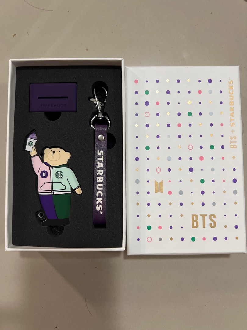 BTS x Starbucks Collaboration Card Keyring, Hobbies & Toys, Memorabilia ...