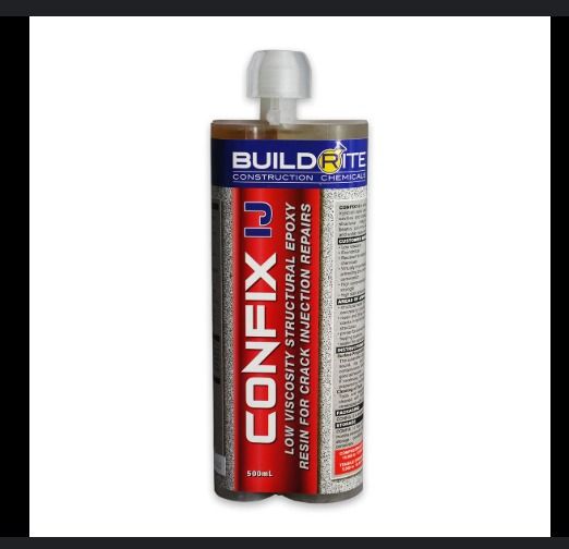Buildrite Confix IJ 450ml Low Viscosity Structural Epoxy Resin for Crack Injection Repairs ...