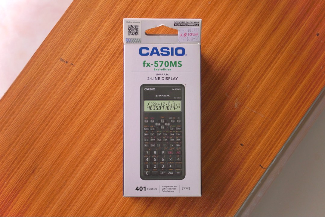Casio fx-570MS Scientific Calculator, Hobbies & Toys, Stationery ...