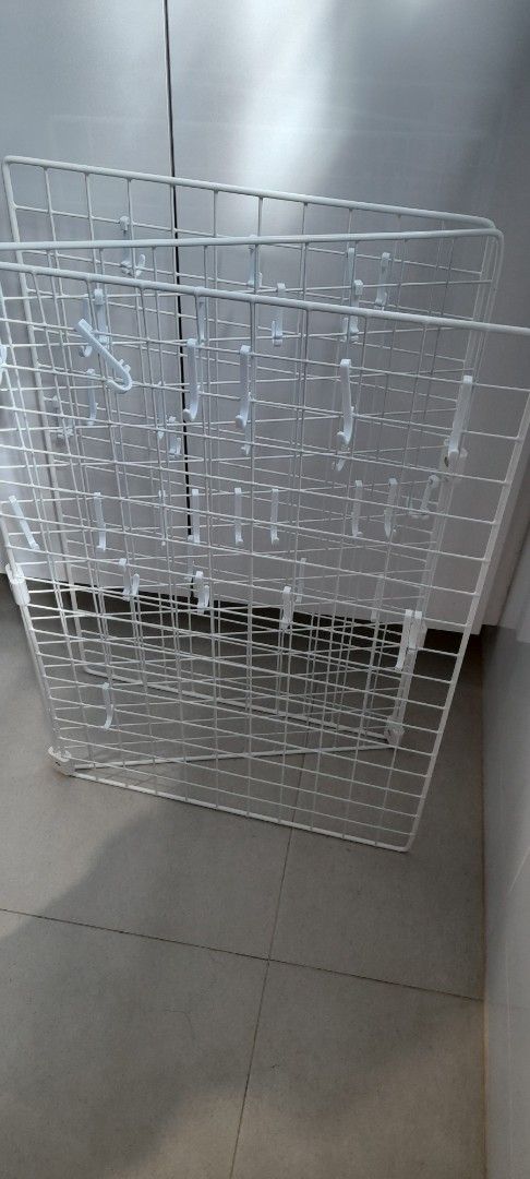 Daiso rack 3 panels with hooks, Furniture & Home Living, Home ...