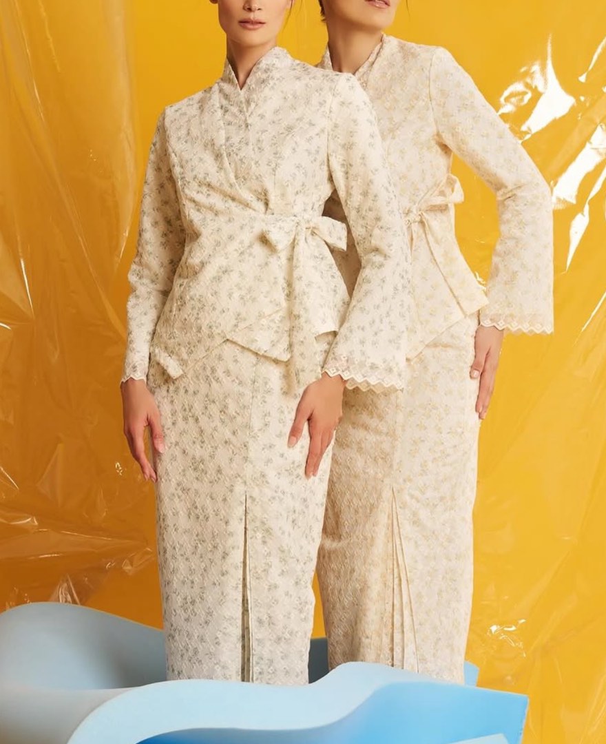 DPLKL Yellow kimono baju kurung, Women's Fashion, Muslimah Fashion ...