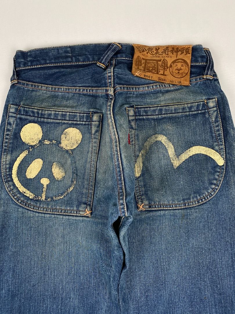 Evisu by Yamane Lot 2007 Panda x Seagull Selvedge Denim, Men's Fashion, Bottoms, Jeans on Carousell