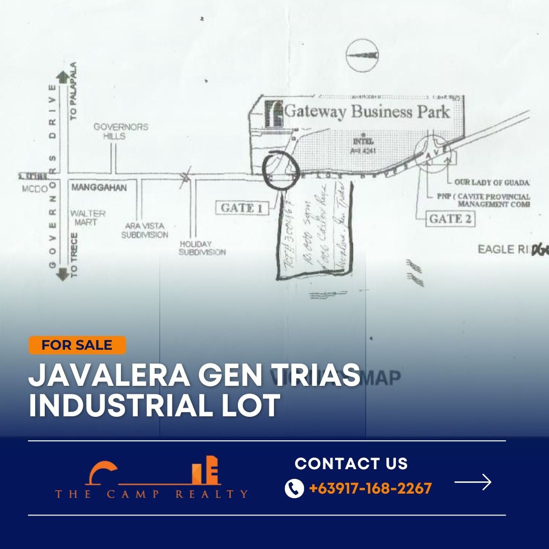 FOR SALE Javalera Gen Trias In front of Gateway Industrial Park ...