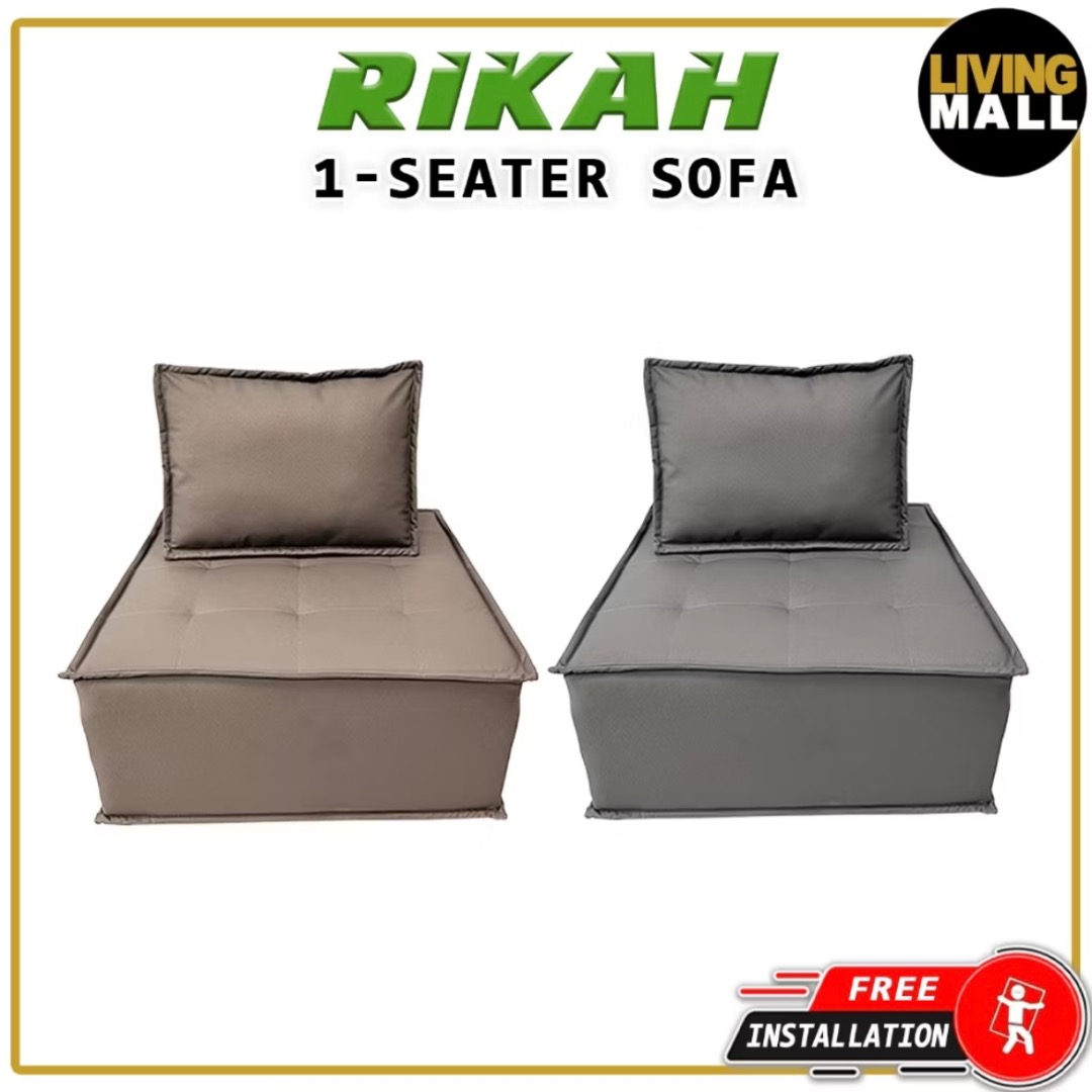 [FREE INSTALLATION] Rikah One Seater Sofa Chair | Compact Modern Lounge ...