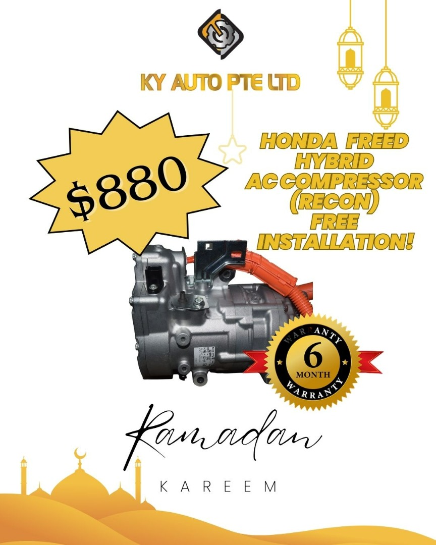 Honda Freed Hybrid Air Con Compressor Free Install with 6 Months ...
