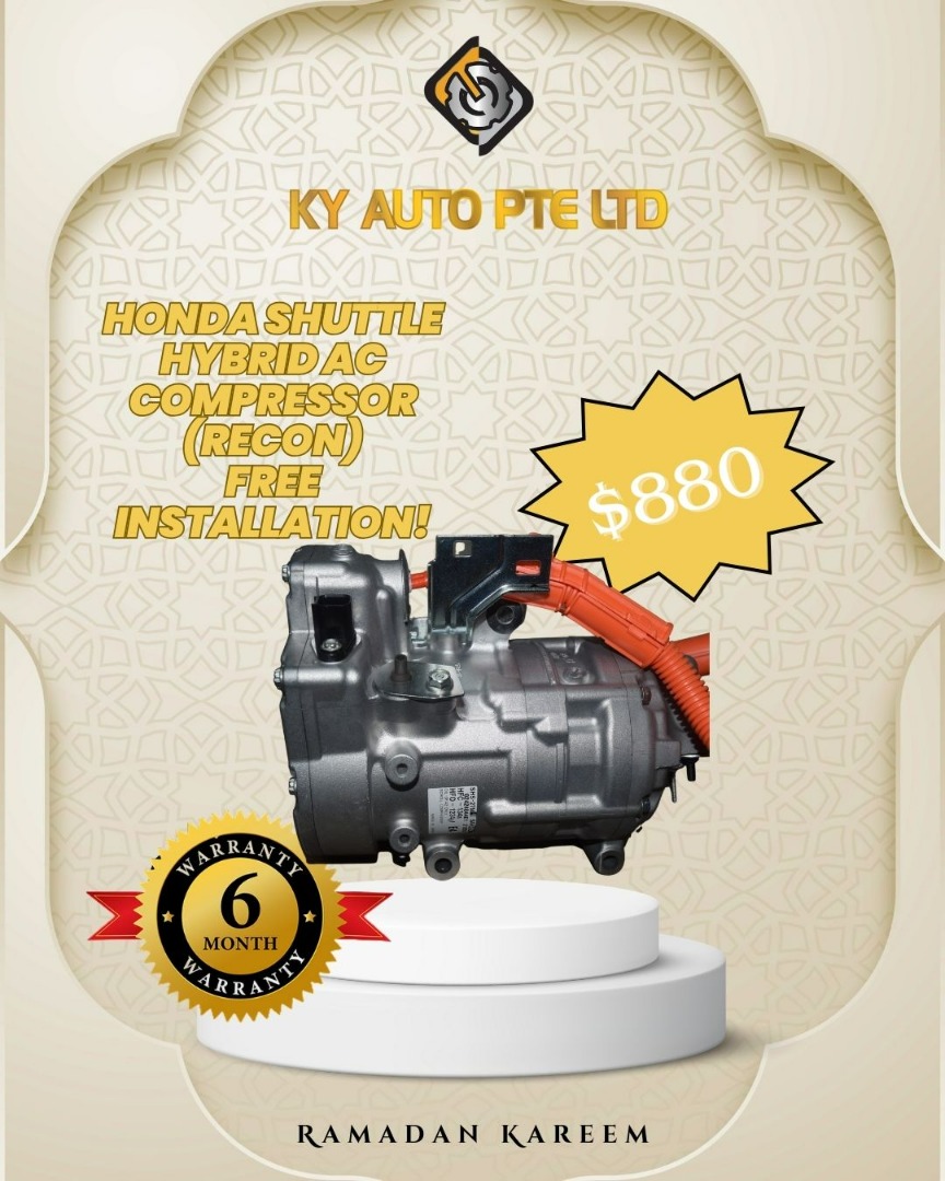 Honda Shuttle Hybrid Air Con Compressor Free Install with 6 Months ...