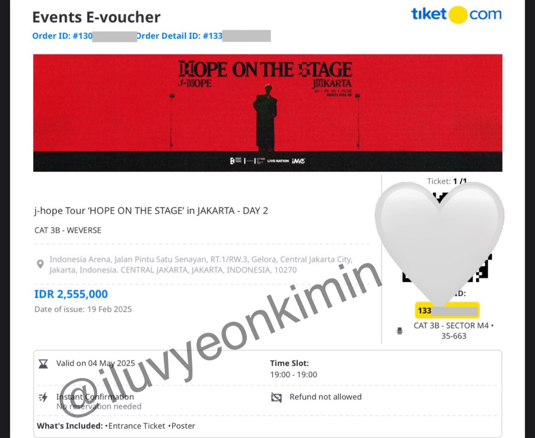 Hope on the Stage Jakarta| CAT 3B, Tickets & Vouchers, Event Tickets on ...