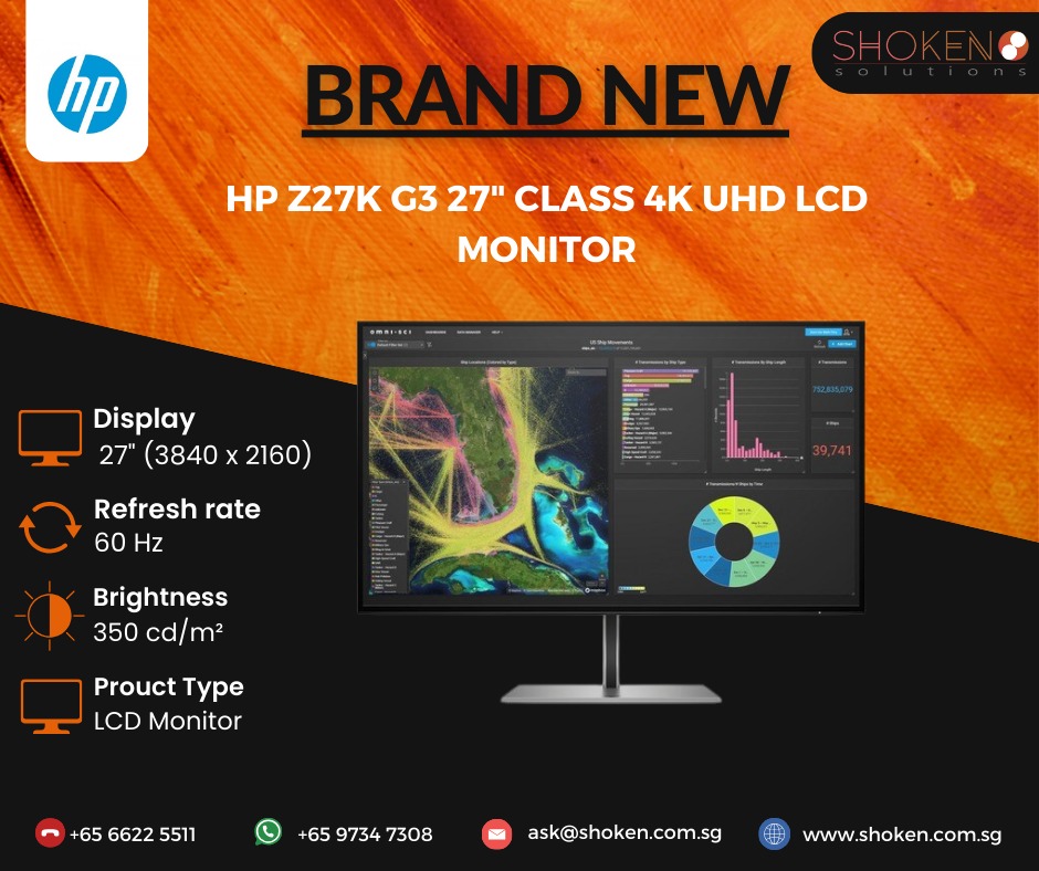 HP Z27k G3 27" Class 4K UHD LCD Monitor | 16:9 Aspect Ratio | IPS ...