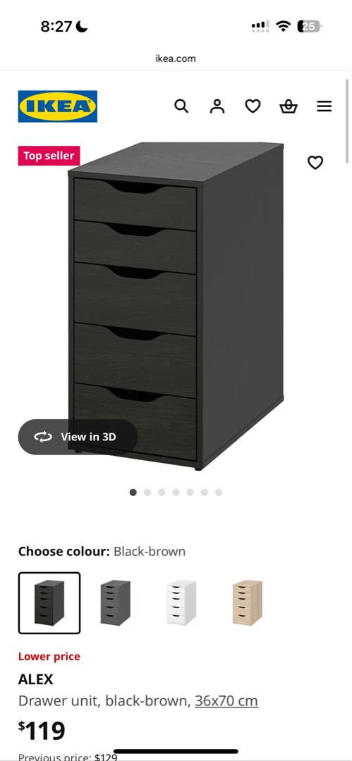 Ikea Lagkapten Table with attached Alex drawer, Furniture & Home Living ...