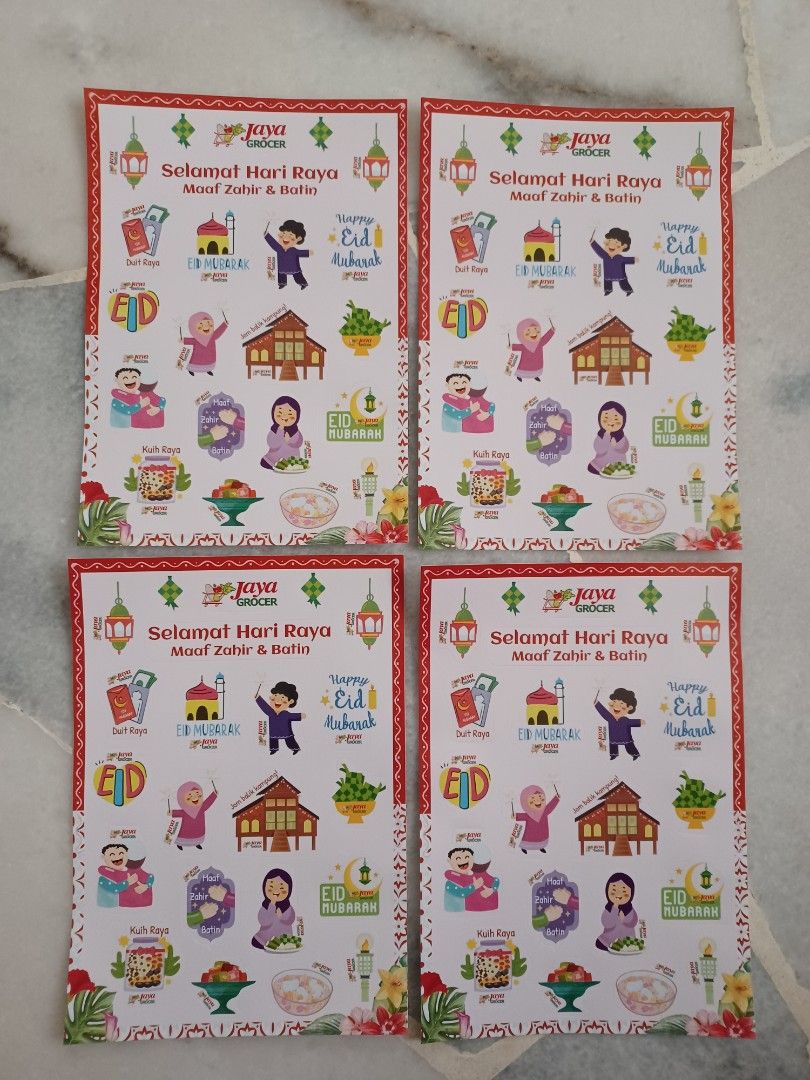 Jaya Grocer 2025 Raya Stickers, Hobbies & Toys, Stationery & Craft ...